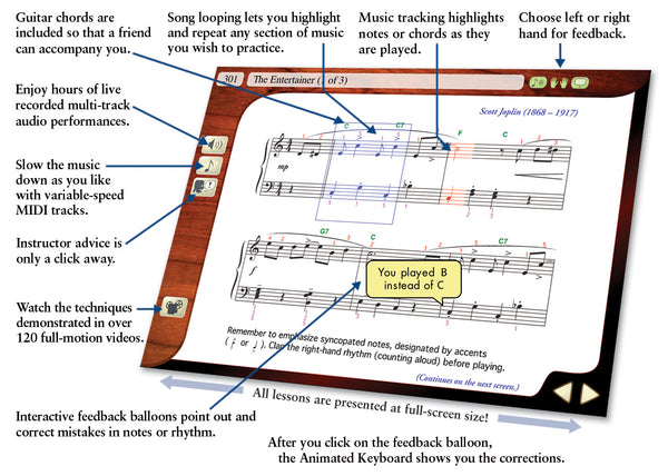 Beginning and intermediate piano lesson software in one bundle – eMedia ...