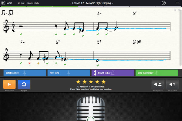 Ear training software that teaches pitch recognition and sight singing ...